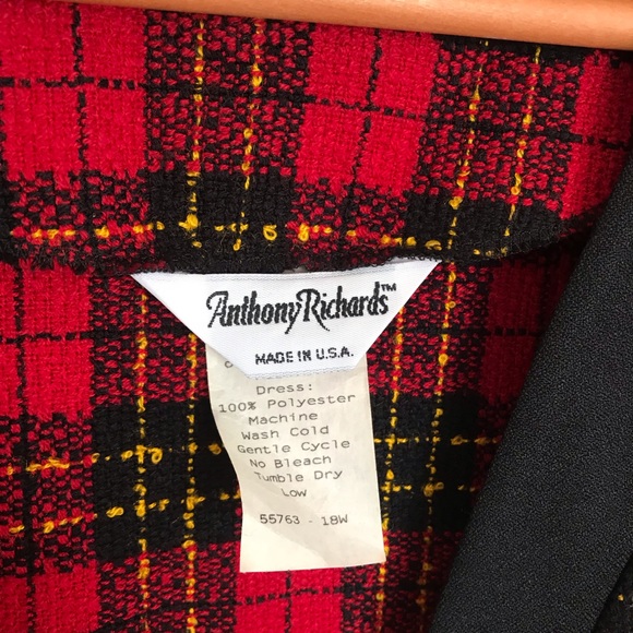 Anthony Richards | Sweaters | Vintage Anthony Richards Red Plaid ...